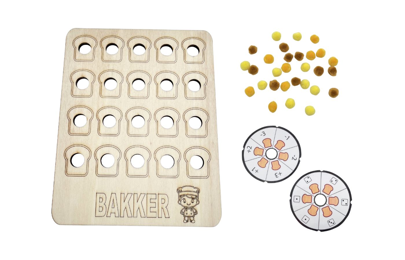Beroepen - de bakker spelbord – Houten Onderwijsmateriaal